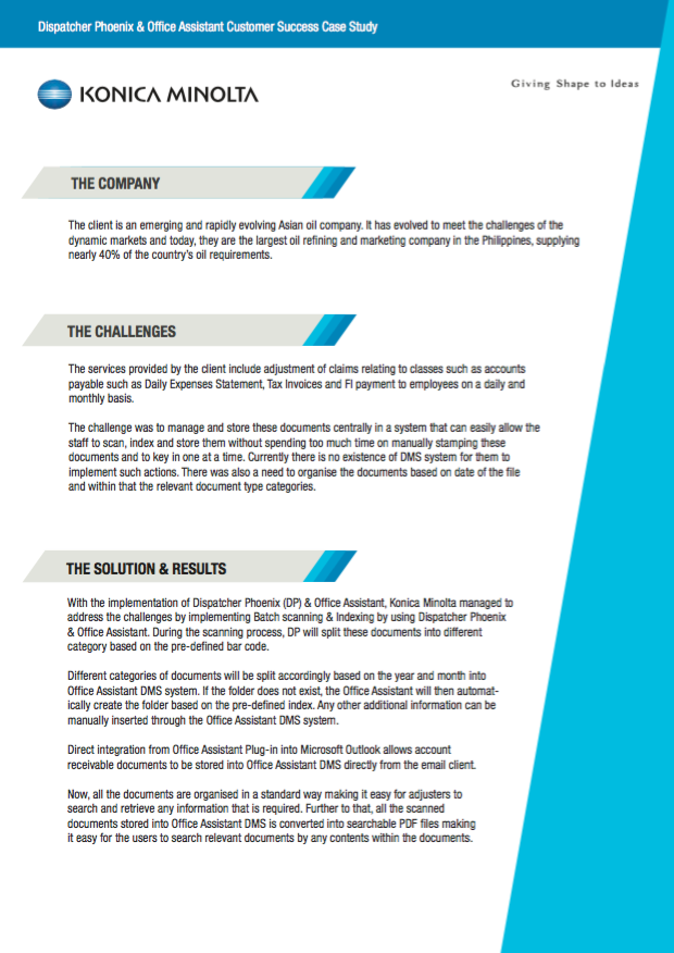 Dispatcher Phoenix Office – Konica Minolta Business