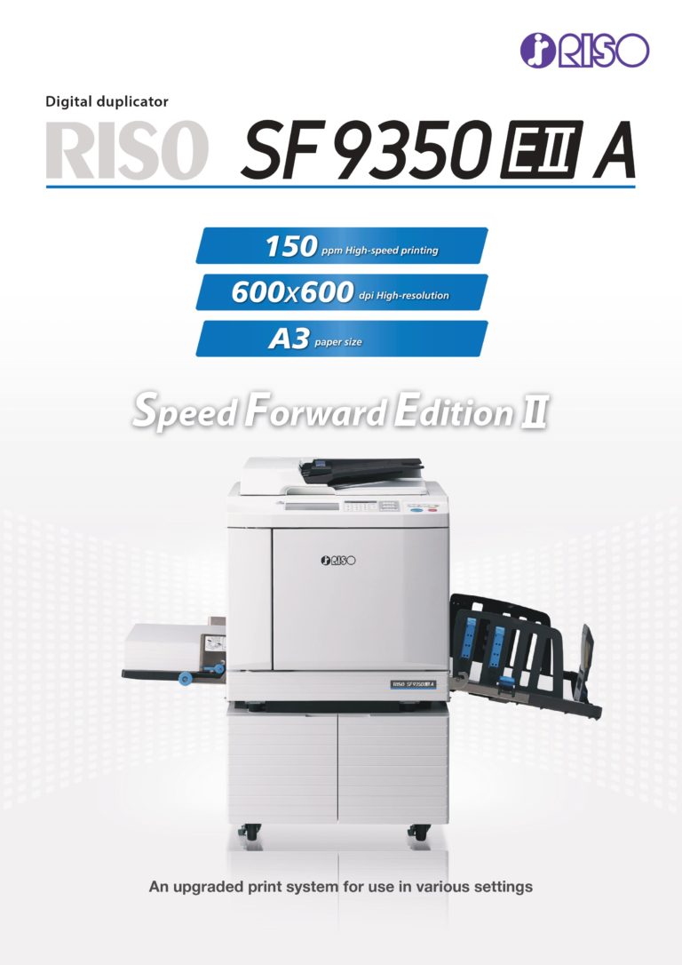 Riso Digital Duplicator SF 9350 – Konica Minolta Business
